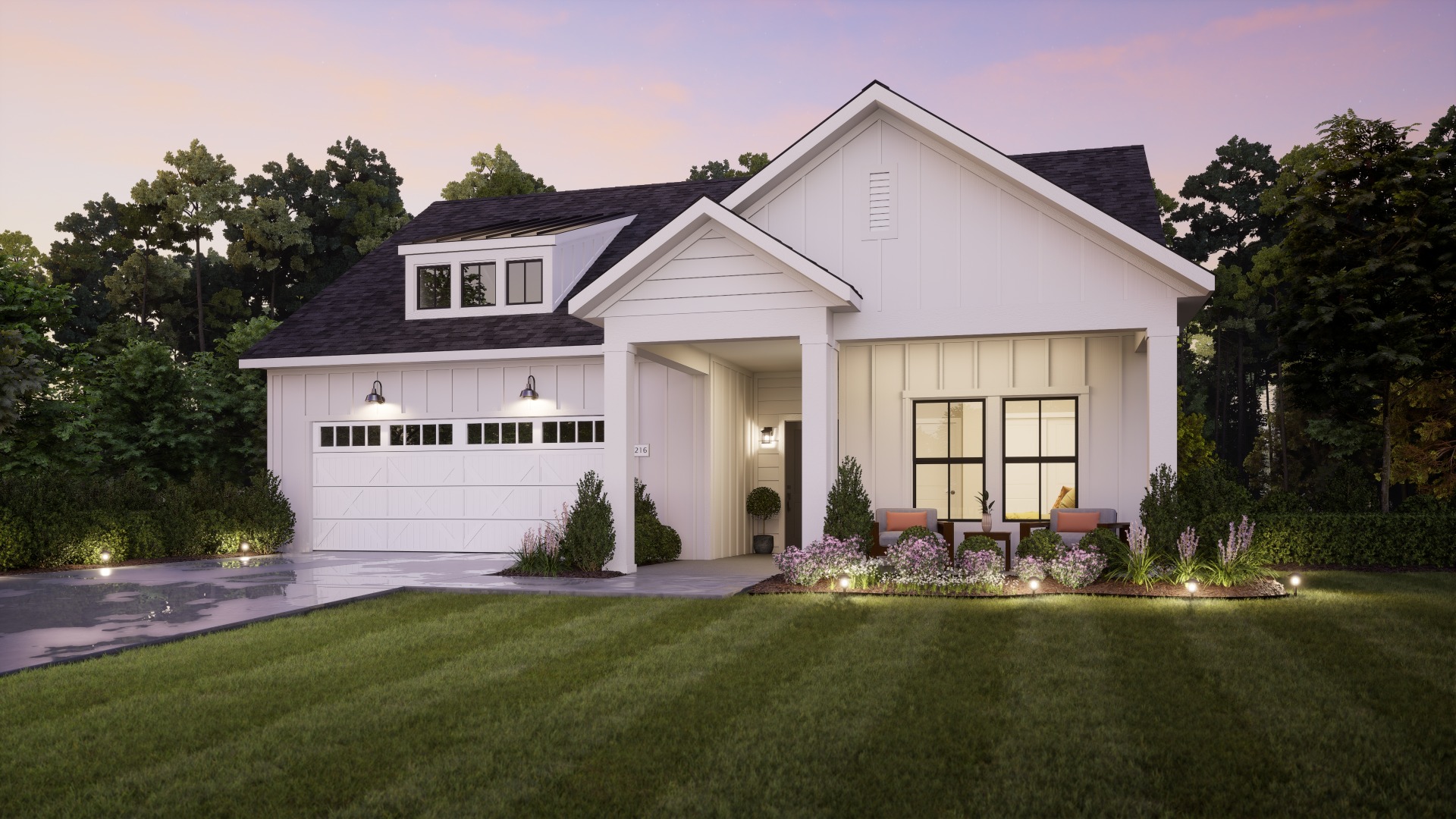 Portico | New Home Design at The Courtyards at Evans Farm | Epcon ...